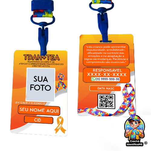 ⭐ Crachá Infantil com QR Code – Segurança e Identificação Para Quem ...